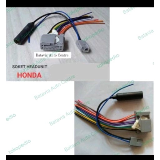 Jual Kabel Soket Male PnP Head Unit + Soket Antena Honda Brio Lama ...