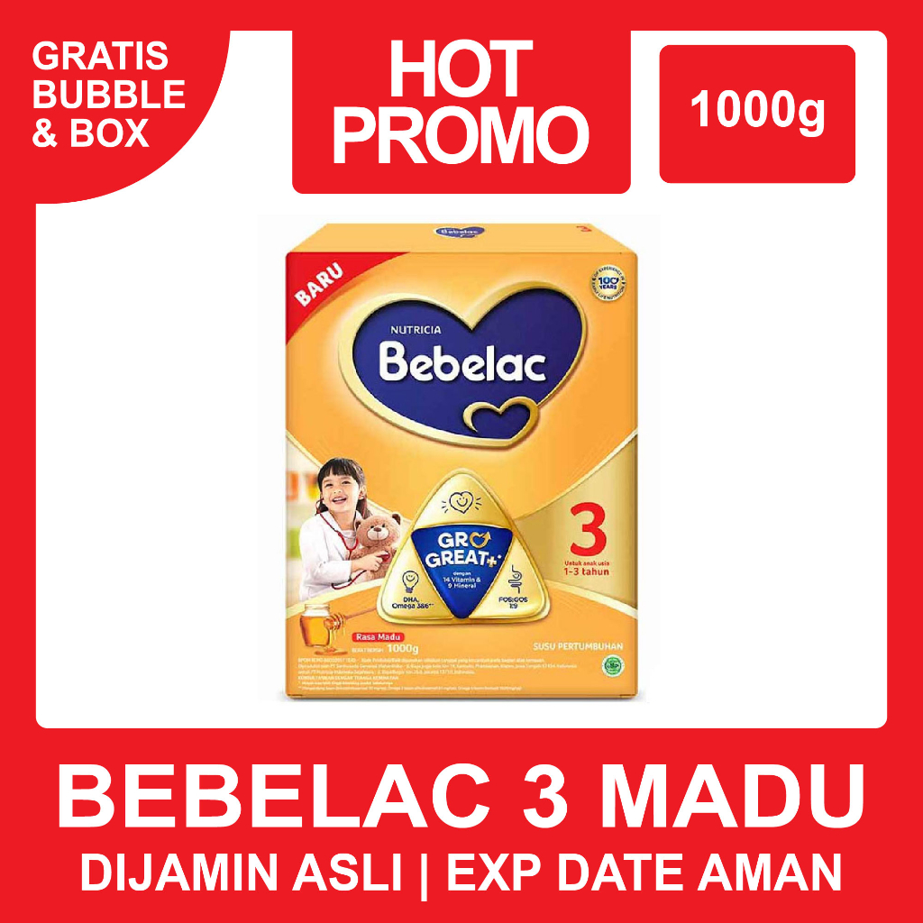 Jual Bebelac 3 Madu 1000 g 1 kg | Shopee Indonesia