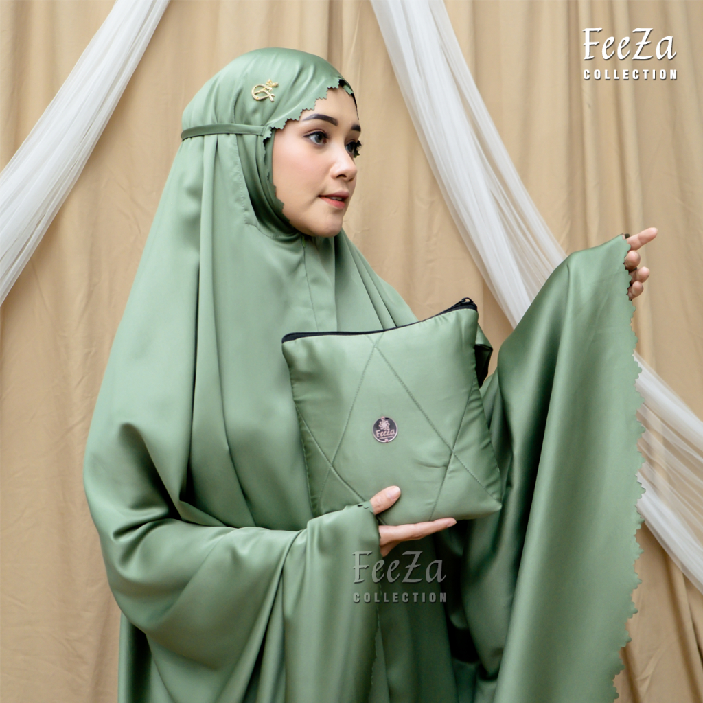 Jual FeeZa Mukena Dewasa Silk 2in1 FeeZa Set Sajadah Laser Cut ...