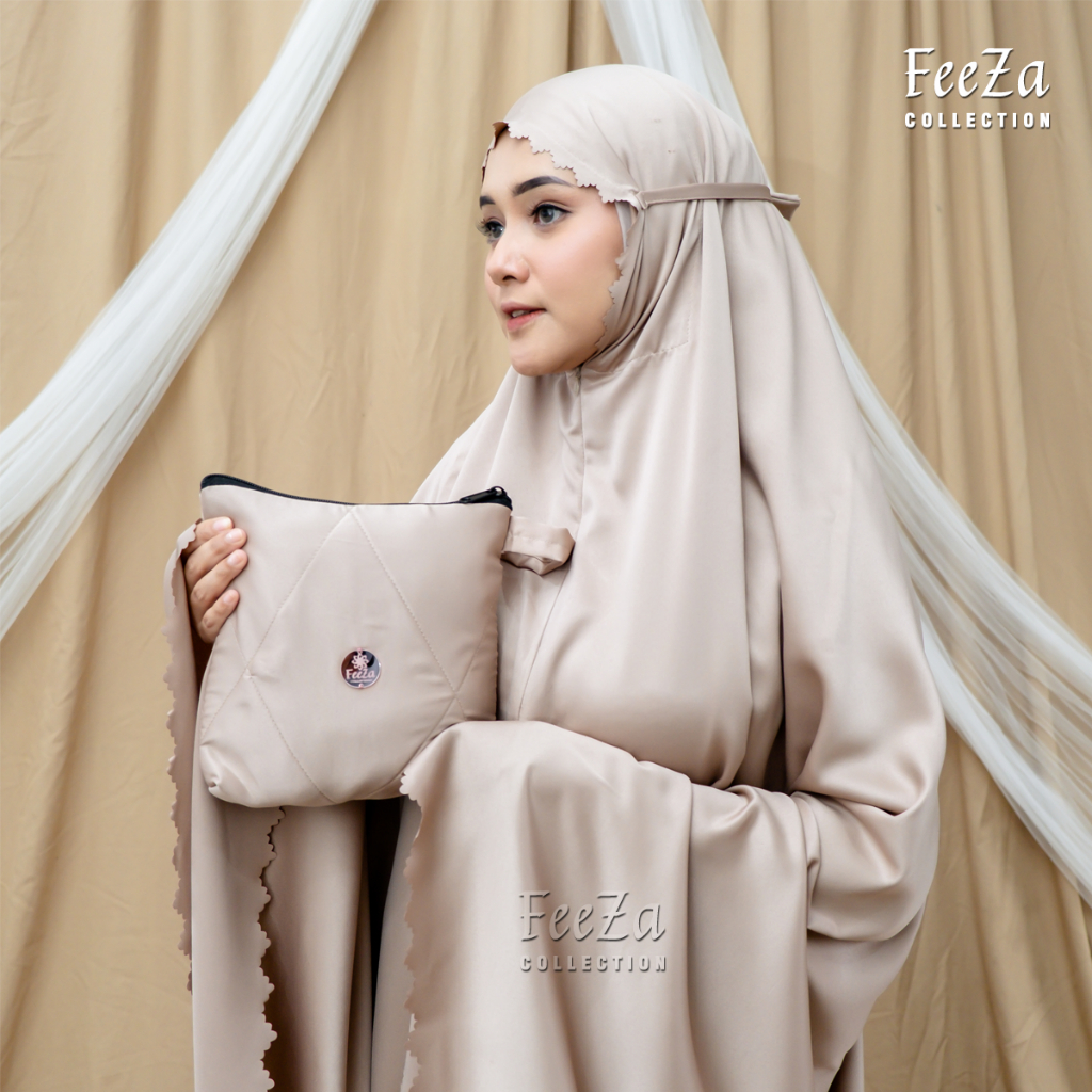Jual FeeZa Mukena Dewasa Silk 2in1 FeeZa Set Sajadah Laser Cut ...