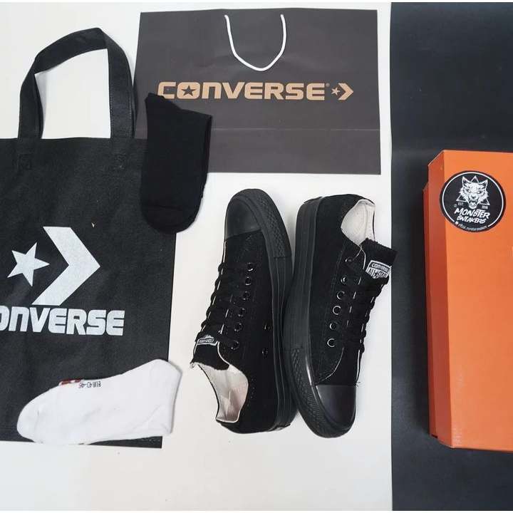 Jual Converse All Star Classic Low All Black BNIB [ Free Paper Bag ...