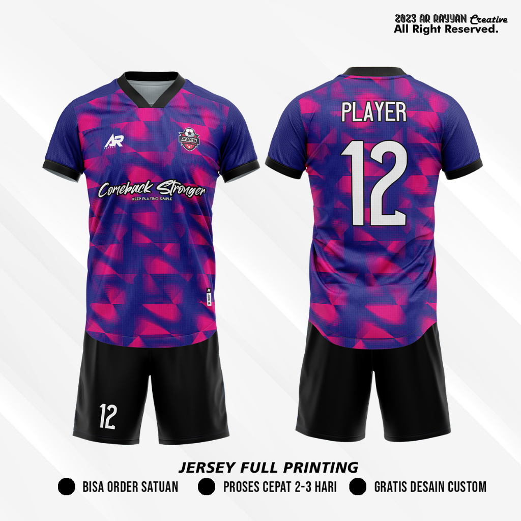 Jual Jersey Futsal /Bola Custom Full Printing Bebas Nama | Shopee Indonesia