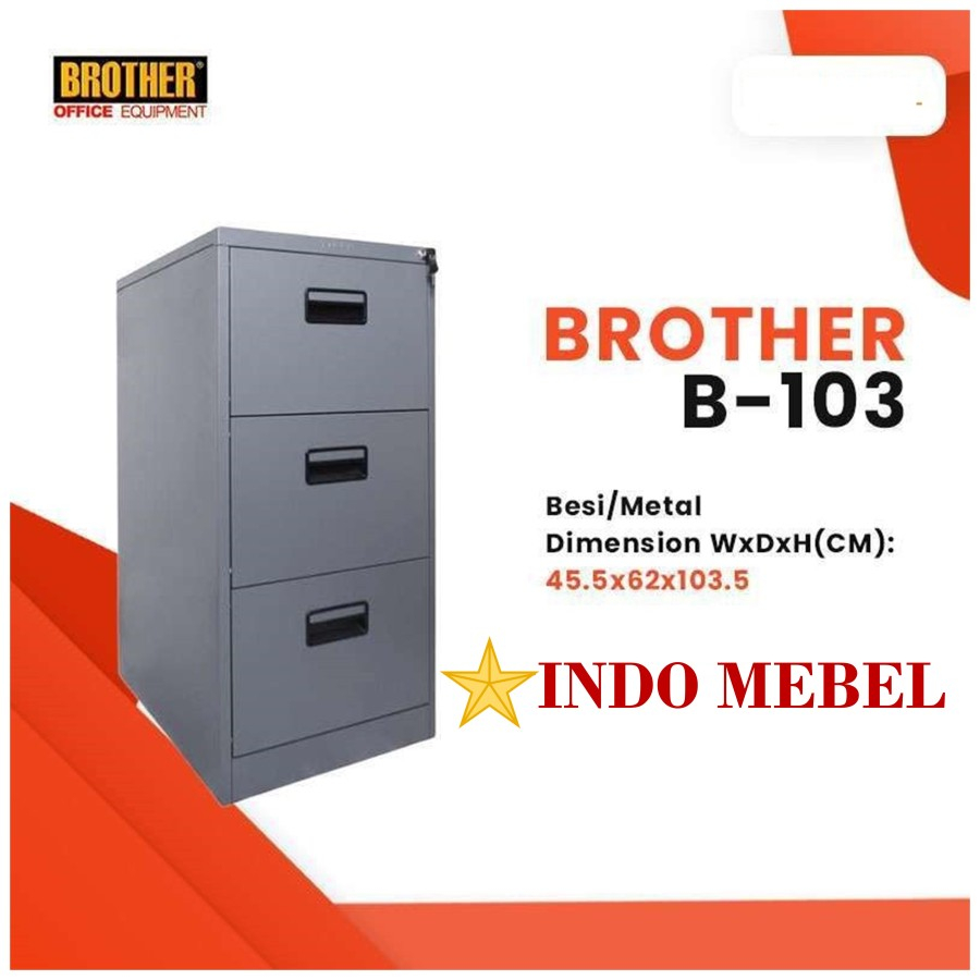Jual Filling Cabinet Brother 3 Laci Besi Arsip / Filing Cabinet READY ...