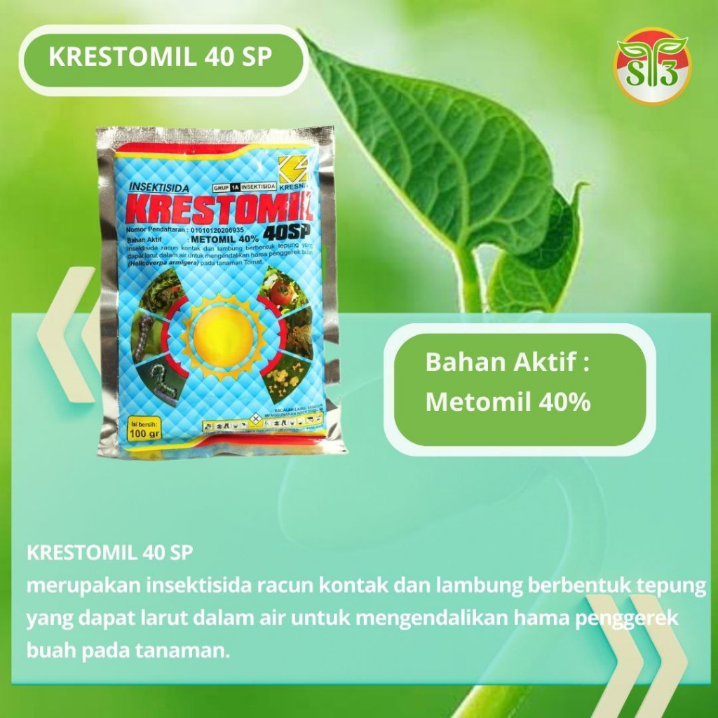 Jual KRESTOMIL 40SP 100Gram | Toko Obat Pertanian | Insektisida metomil ...