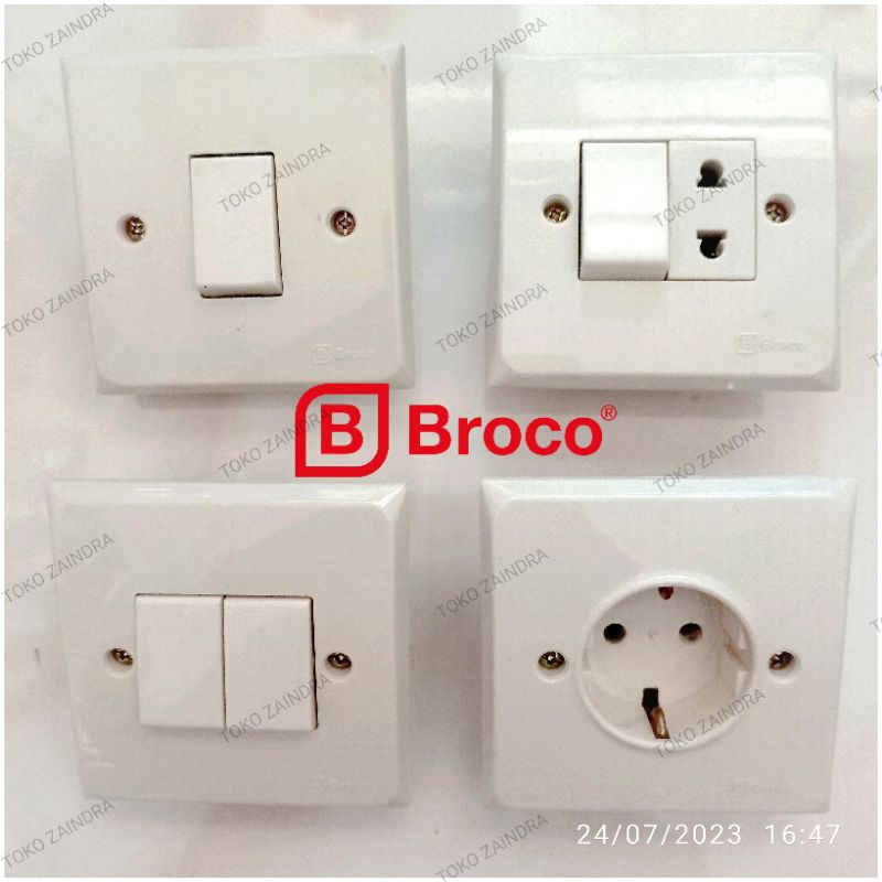 Jual ib Broco ALLEGRA saklar switch single 1 double seri 2 stop kontak ...