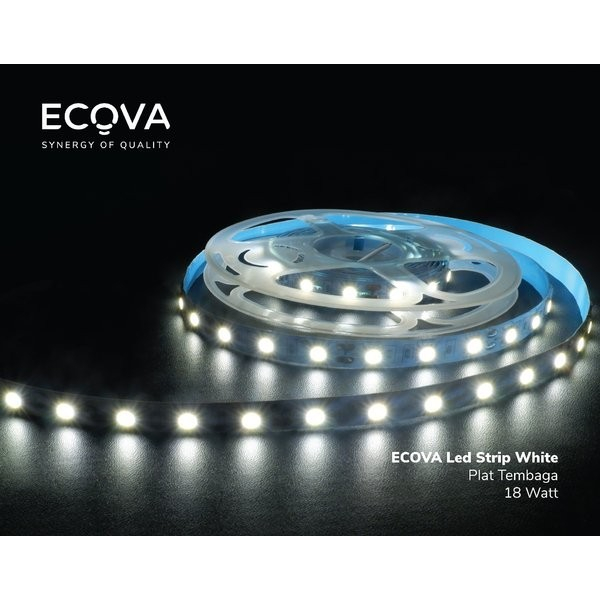 Jual LED STRIP 5METER ECOVA Lampu LED Strip 12V DC IP20 Indoor ECOVA ...
