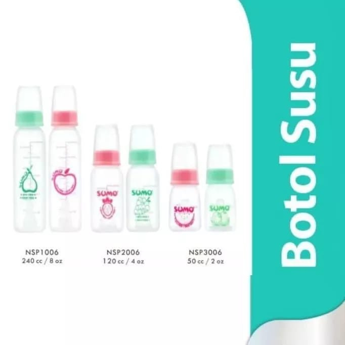 Jual Botol Dot Susu Asi Ninio Sumo Round Bottle 50 ml / 120 ml / 240 ml ...