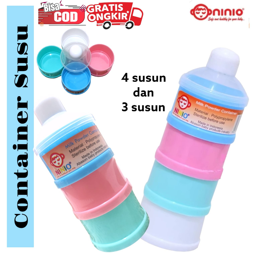 Jual Wadah Tempat Susu Bubuk Bayi NINIO Kotak Susu Milk Powder ...