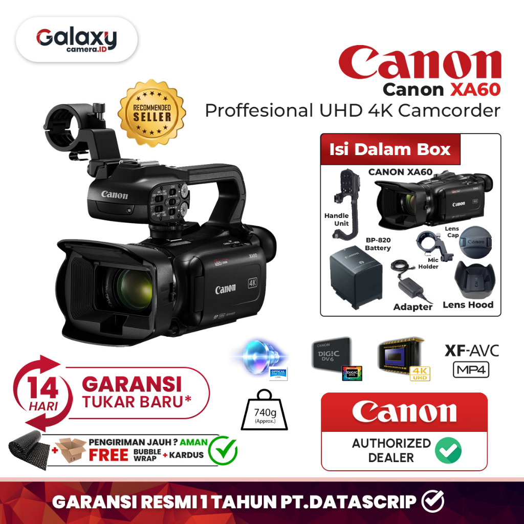 Jual Canon XA60 Professional UHD 4K Camcorder XA 60 Garansi Resmi ...