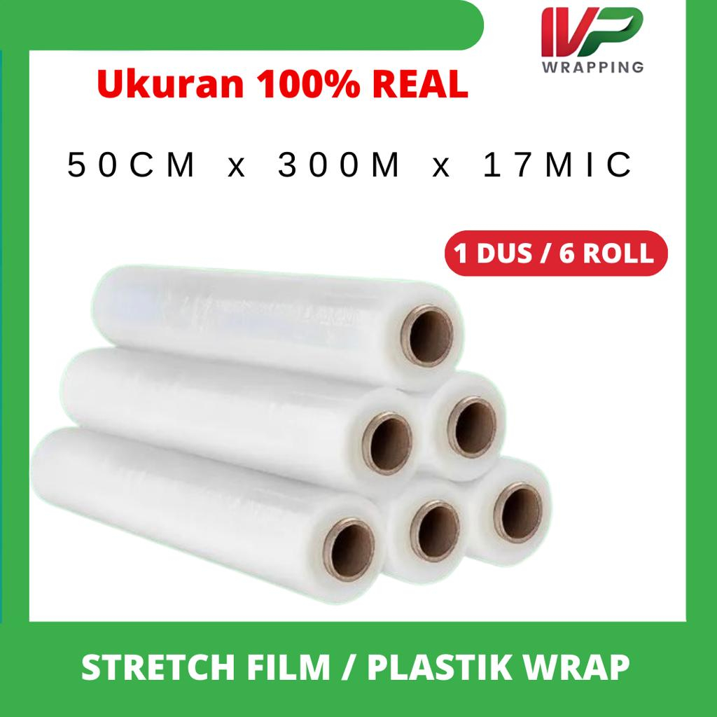 Jual IVP.WRAP Plastik Wrapping Stretch Film 50cm x 300m 6 roll (1 dus) | Shopee Indonesia