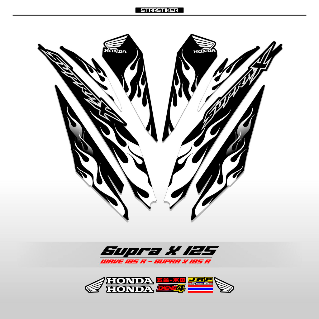 Jual STRIPING SUPRA X 125 R NEW 16 / STIKER SUPRA X 125 FI / STICKER ...