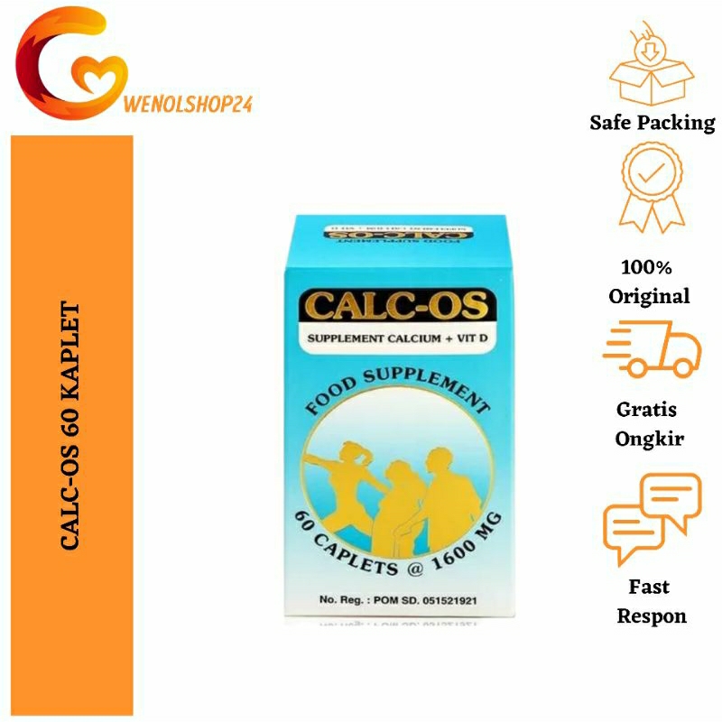 Jual Calc - Os 60's Kaplet / Calcos 60's Kaplet / Kalsium / Vitamin D ...