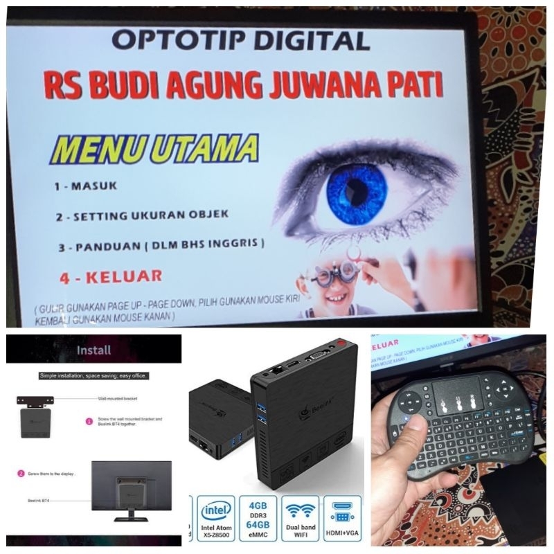 Jual tes mata digital Optotip digital Snellen chart digital PAKET ...