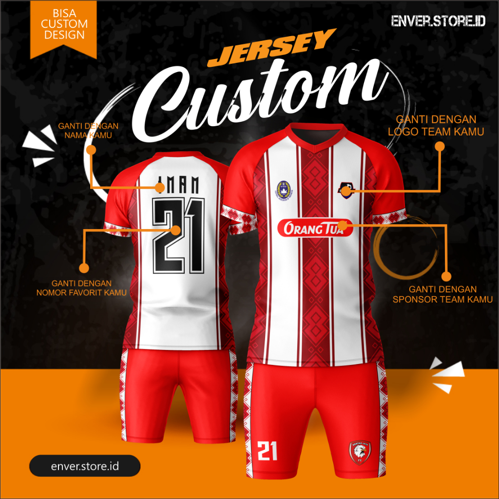 Jual JERSEY BOLA BATIK CUSTOM DESIGN MURAH DAN BISA SATUAN | Shopee ...