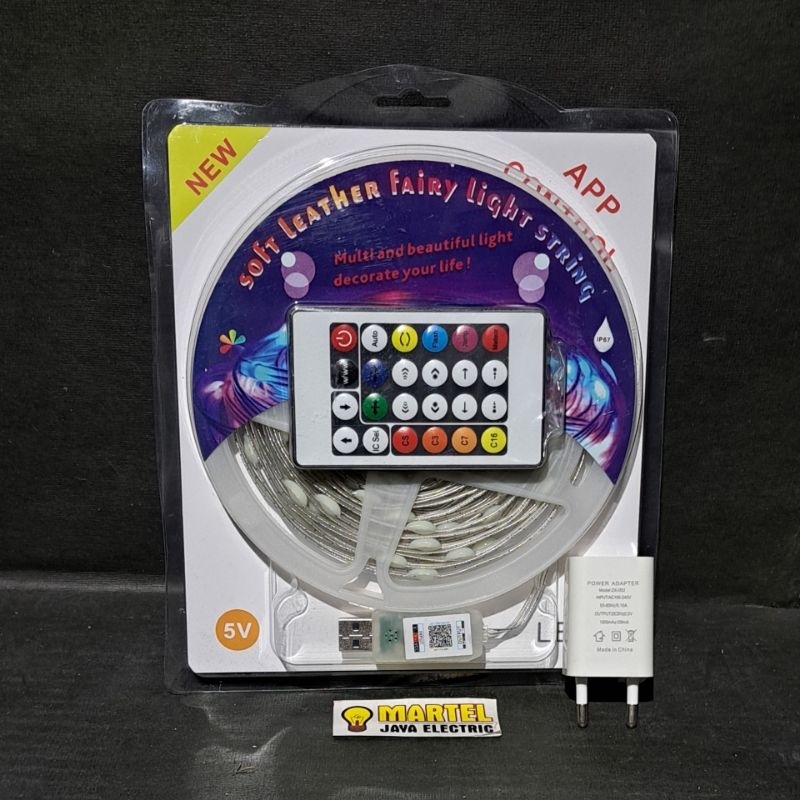 Jual Lampu led strip 5V 10M RGB + adaptor | Shopee Indonesia