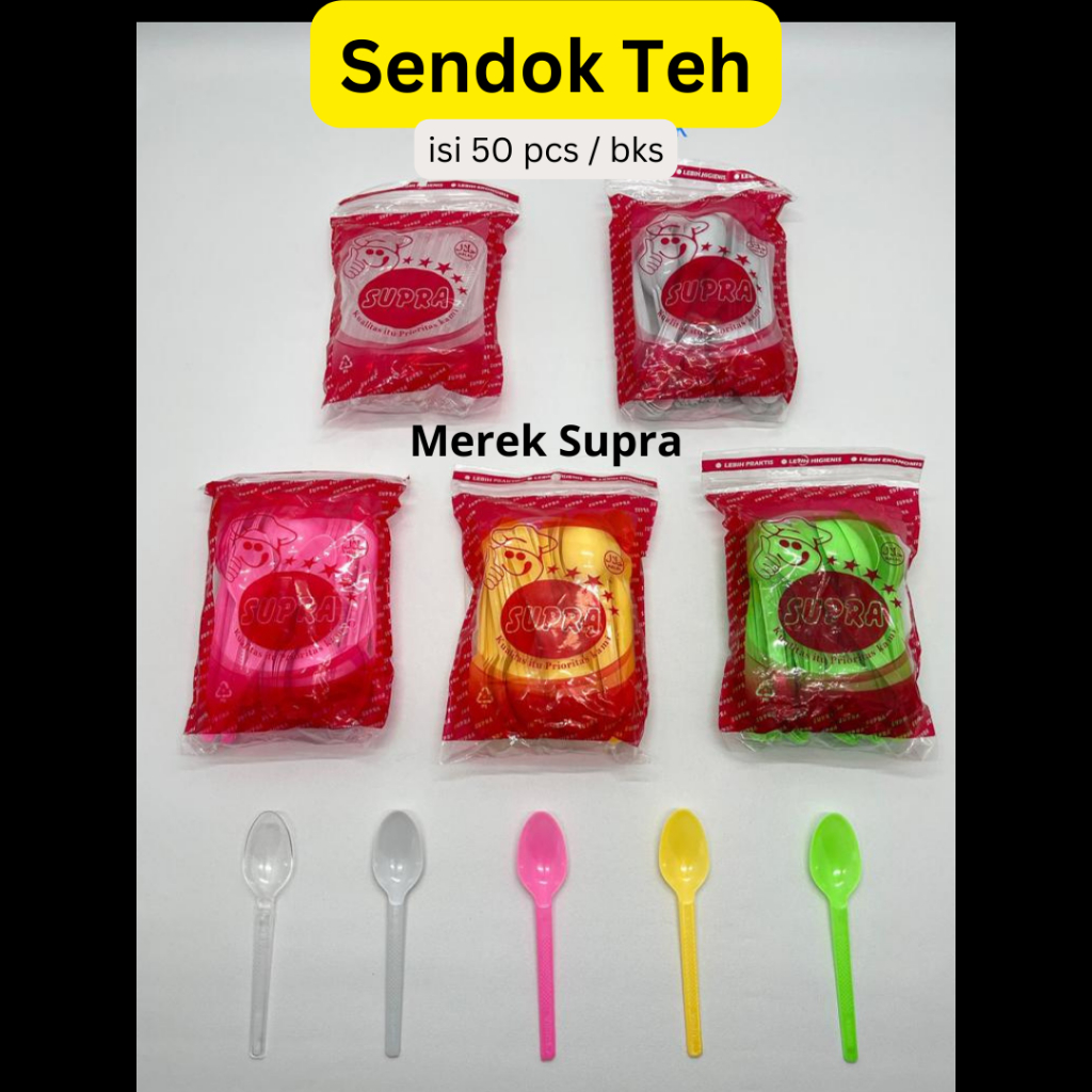 Jual STG Spoon Sendok Kecil Teh Plastik Jelly / Pudding / Agar / Es ...