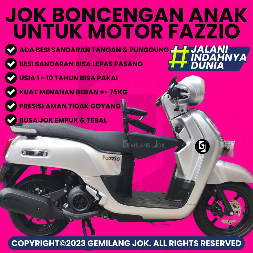 Jual Jok Motor Anak Boncengan Depan Fazzio Kursi Dudukan Portable Matic ...