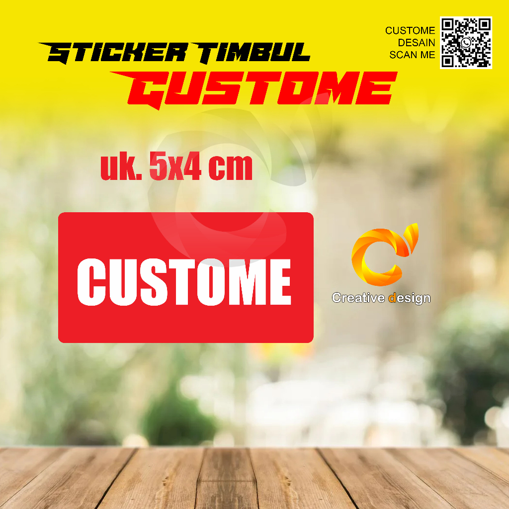 Jual STICKER TIMBUL CUSTOME UK.5X4 CM | Shopee Indonesia
