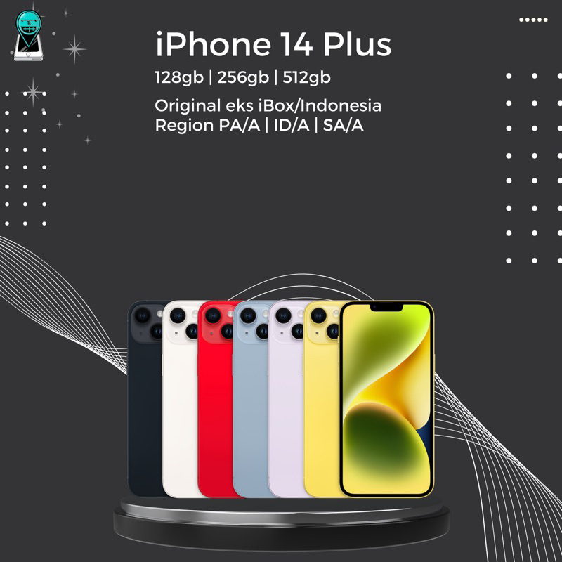 Jual HANDPHONE IP 14 PLUS 128GB 256GB 512GB SECOND ORIGINAL FULLSET EX ...