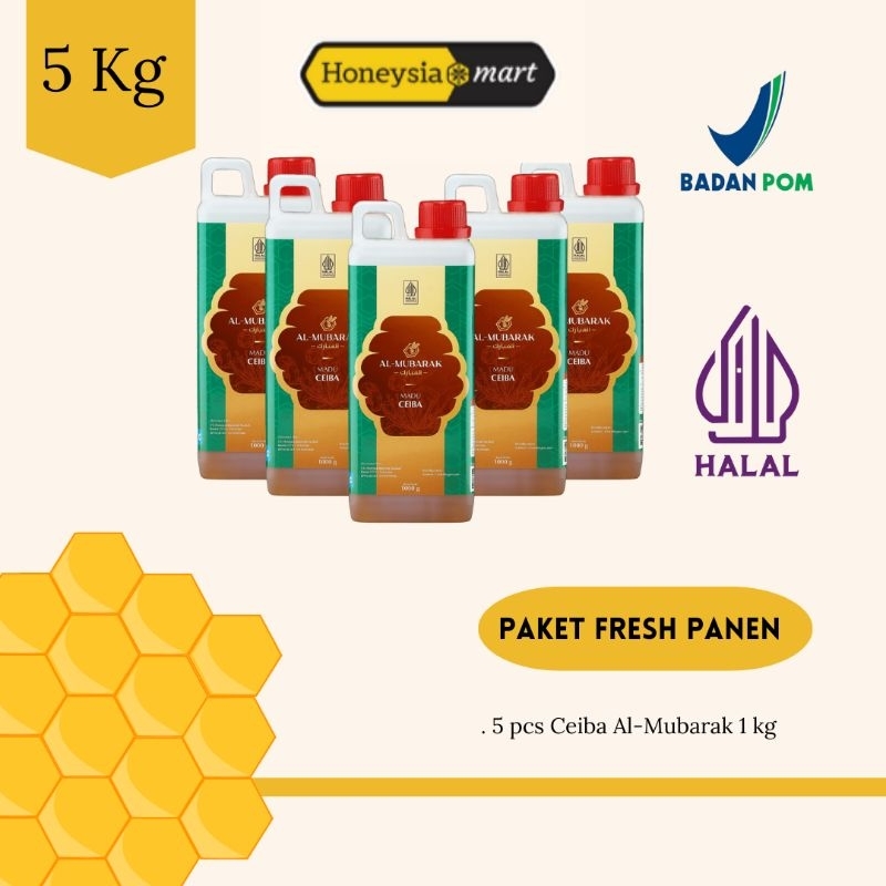 Jual PAKET FRESH Madu Al Mubarak Ceiba / Randu 1kg 5 Pcs | Shopee Indonesia