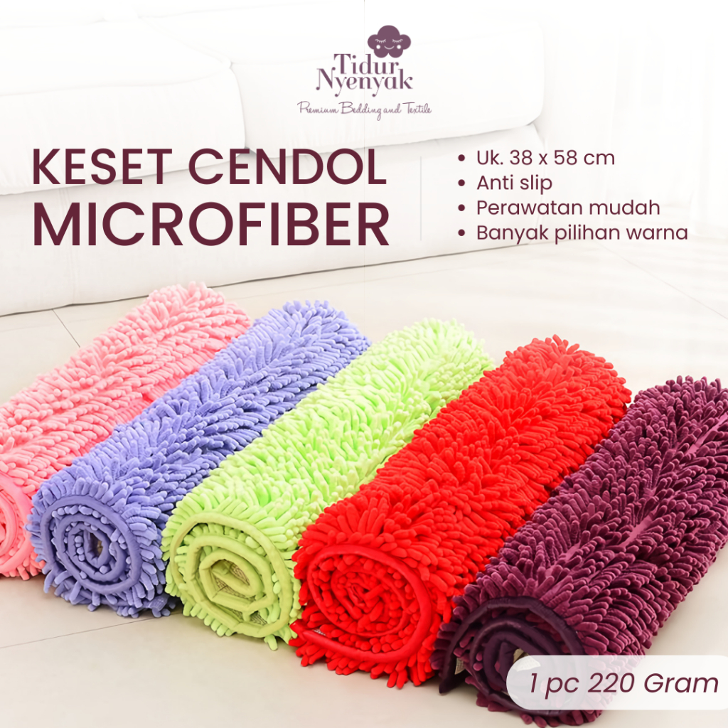 Jual BEST HOME KESET CENDOL MICROFIBER ANTI SELIP BULU HALUS ANTI SLIP ...