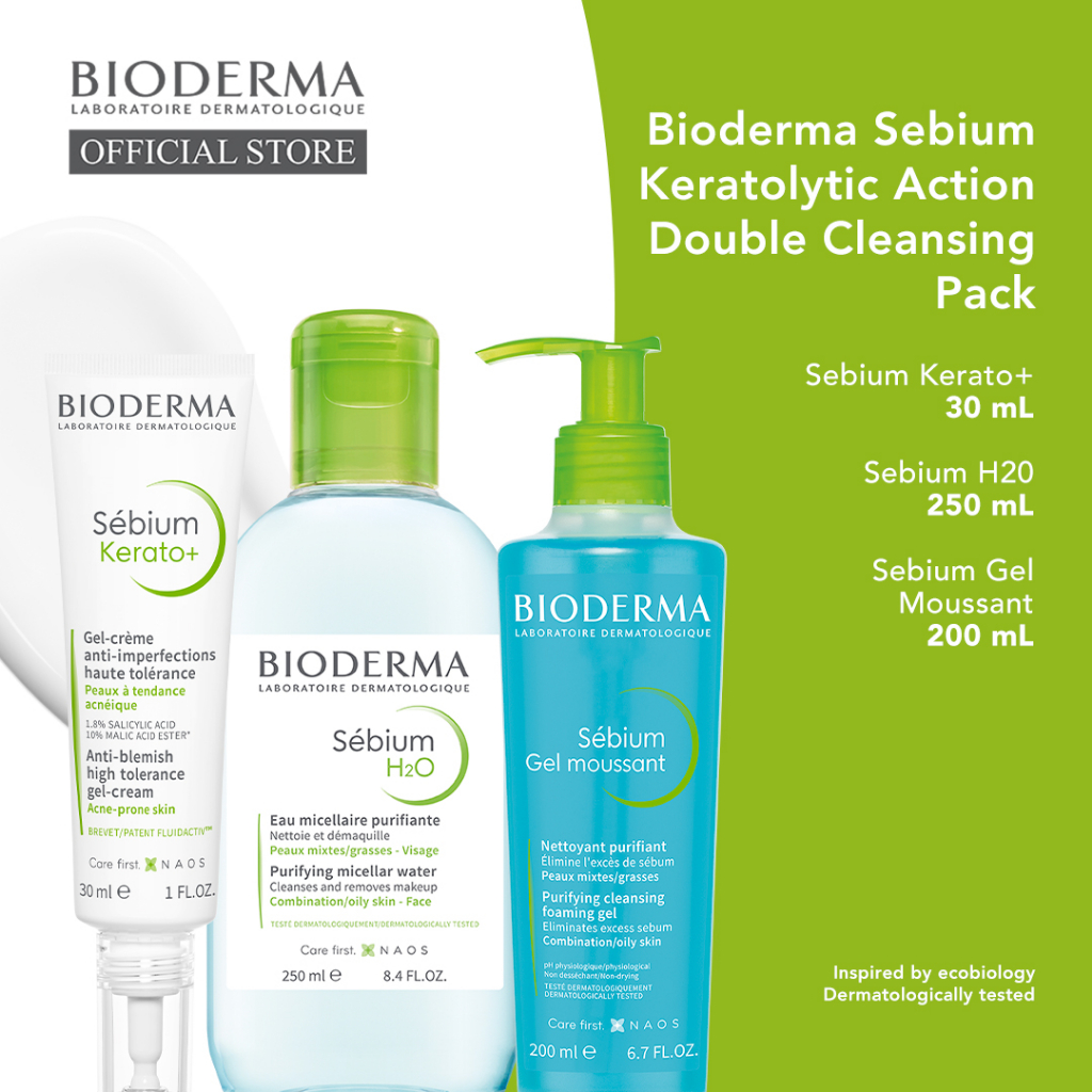 Jual Bioderma Sebium Keratolytic Action Double Cleansing Pack | Shopee ...