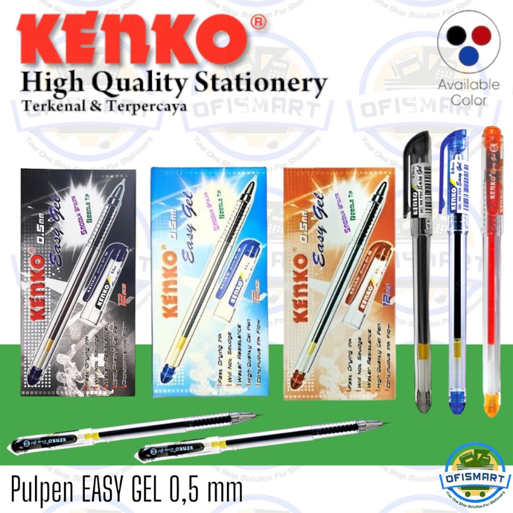 Jual Kenko Gel Pen Easy Gel 0,5mm | @1Ktk=12PCs | Shopee Indonesia