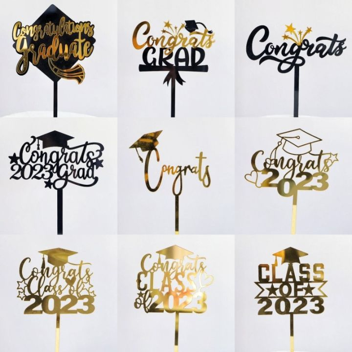 Jual CAKE TOPPER ACRYLIC CONGRATULATIONS, CONGRATS GRADUATION/TOPPER ...