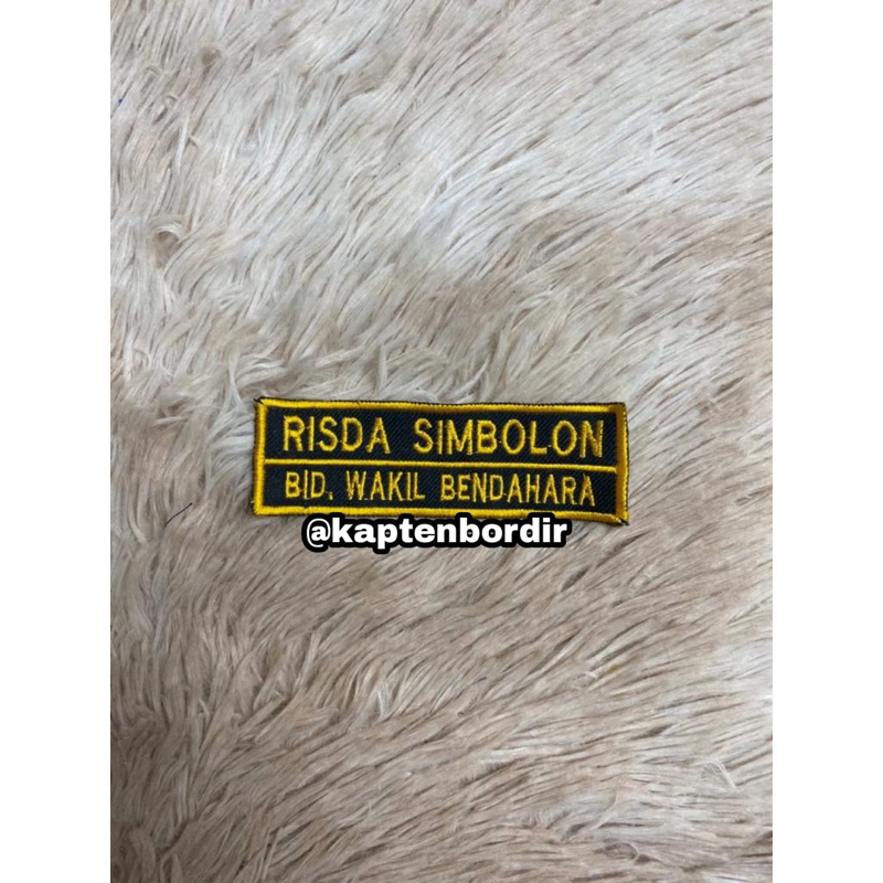 Jual Patch logo nama, Badge nama, Atribut sekolah, Bordir Nama Dua ...
