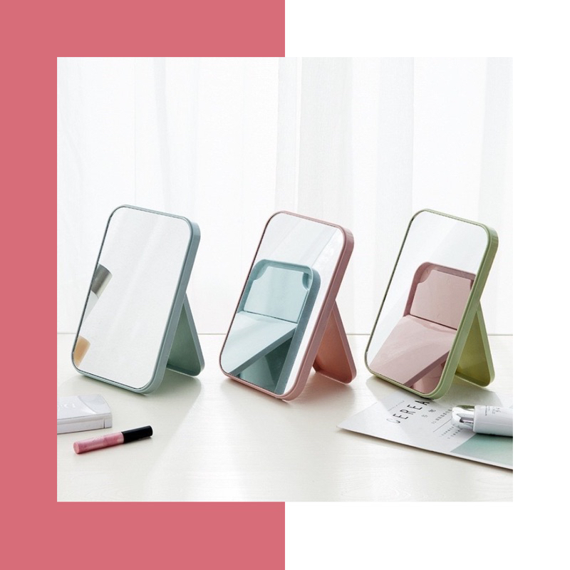 Jual Kaca Rias Make Up CERMIN Lipat PERSEGI Simple Portable Murah ...