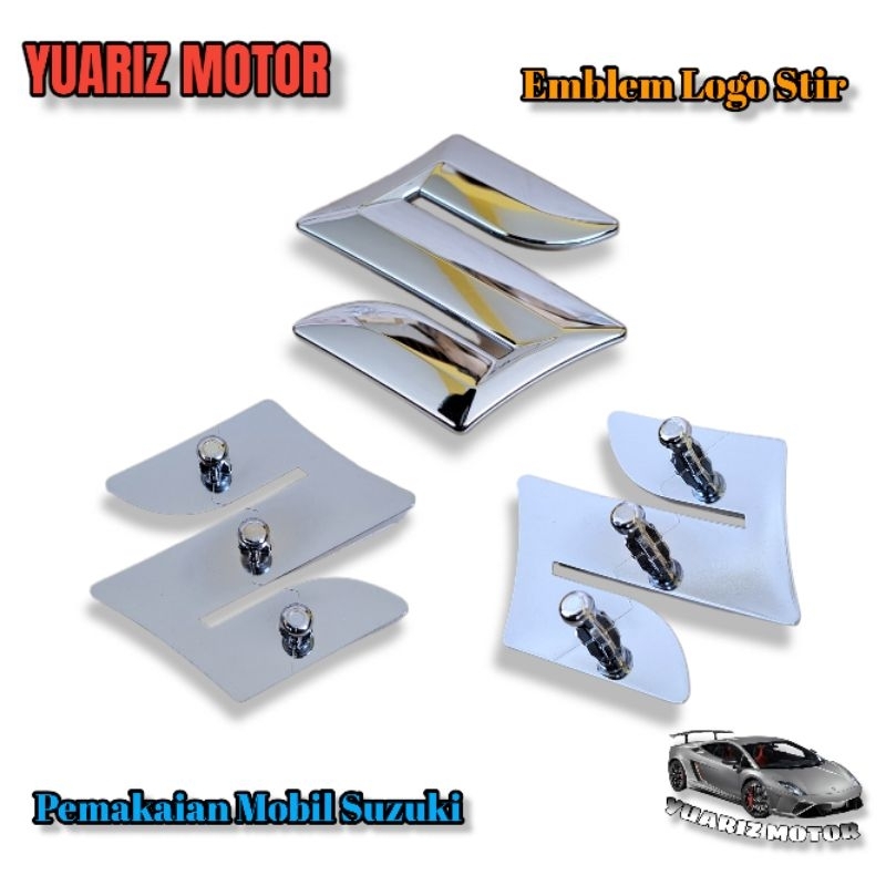 Jual Emblem Logo Stir Suzuki Original / Logo Stir Suzuki Original ...