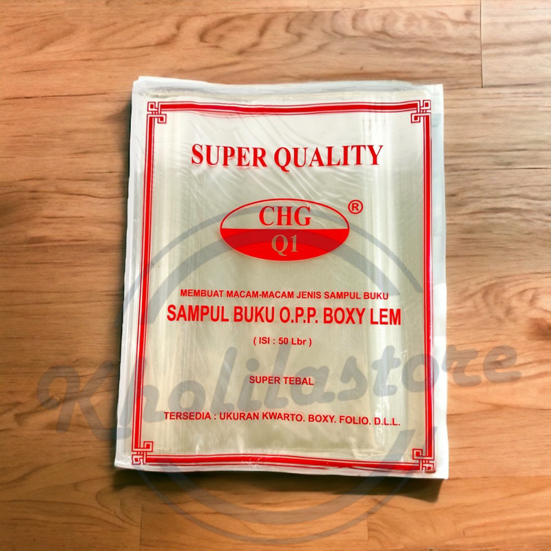 Jual Sampul Buku Plastik Opp Boxy Super Tebal Isi 50 Lembar Shopee