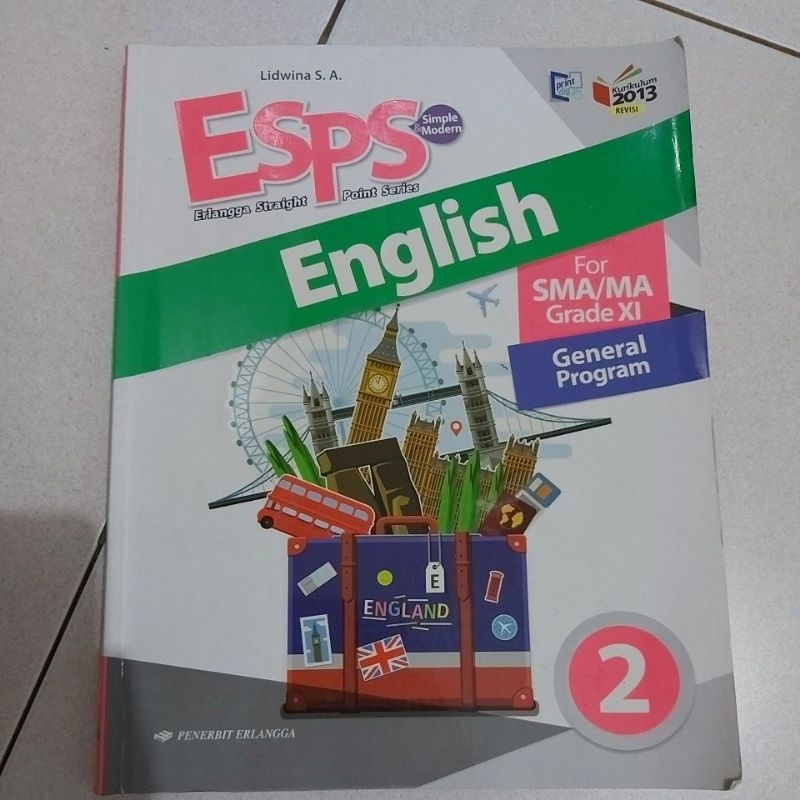 Jual buku cetak bekas esps english bahasa inggris kelas 11 XI SMA penerbit erlangga k13 revisi ...