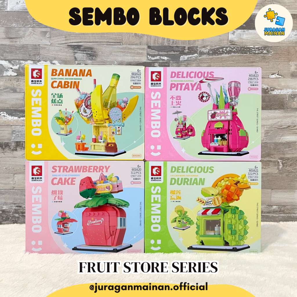 Jual SEMBO BLOCKS Street View Fruit Store Series - Bricks Block mainan ...