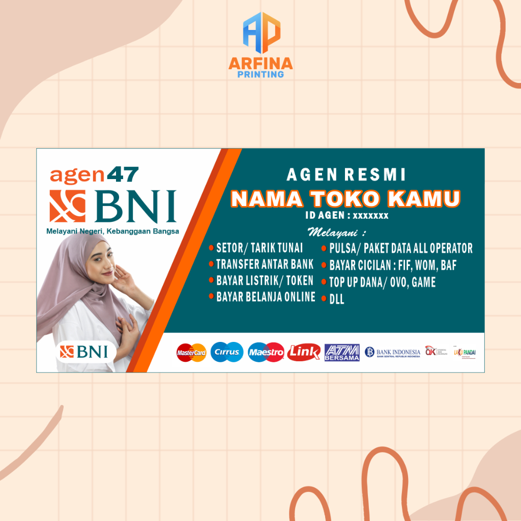 Jual Spanduk Banner Agen BNI 46 (Landscape) | Shopee Indonesia