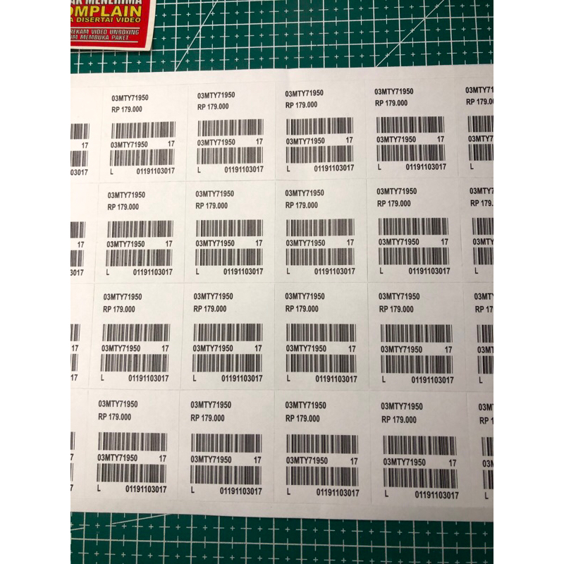 Jual STIKER BARCODE PRICE TAG SUPER PREMIUM HARGA LEMBARAN ISI VARIASI ...