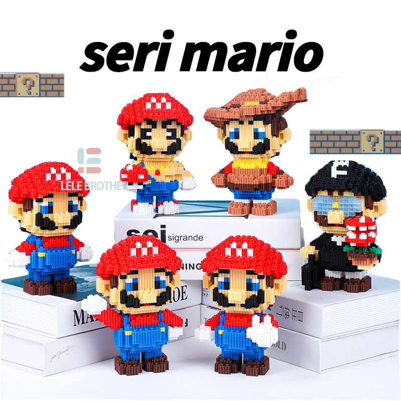 Jual LELE BROTHER Blok teka-teki Nano Block Super mario Series kartun ...