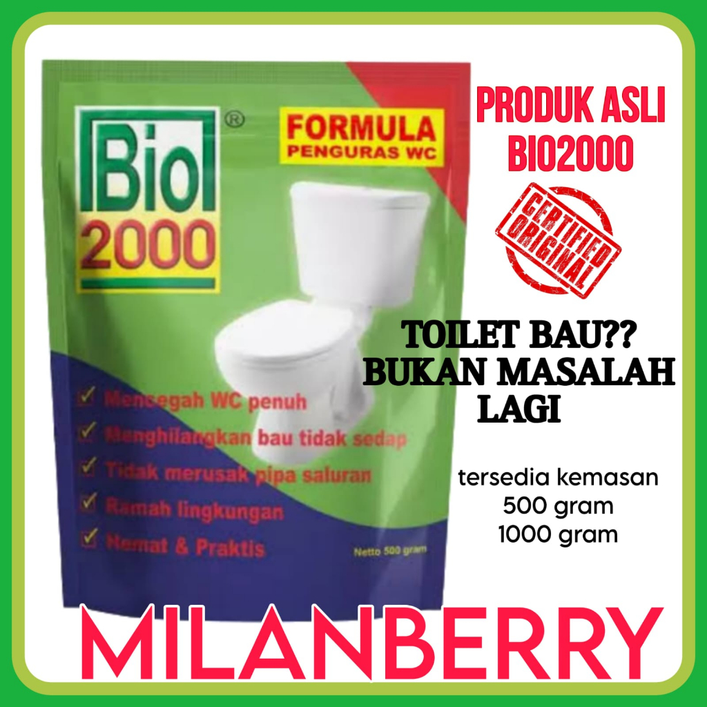 Jual BIO2000 PENGURAS WC 500GR BIO 2000 OBAT SEPTIC TANK 500 GRAM ...