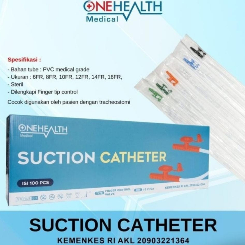 Jual Suction Catheter OneHealth Per Pcs / FR 6 8 10 12 14 16 | Shopee ...