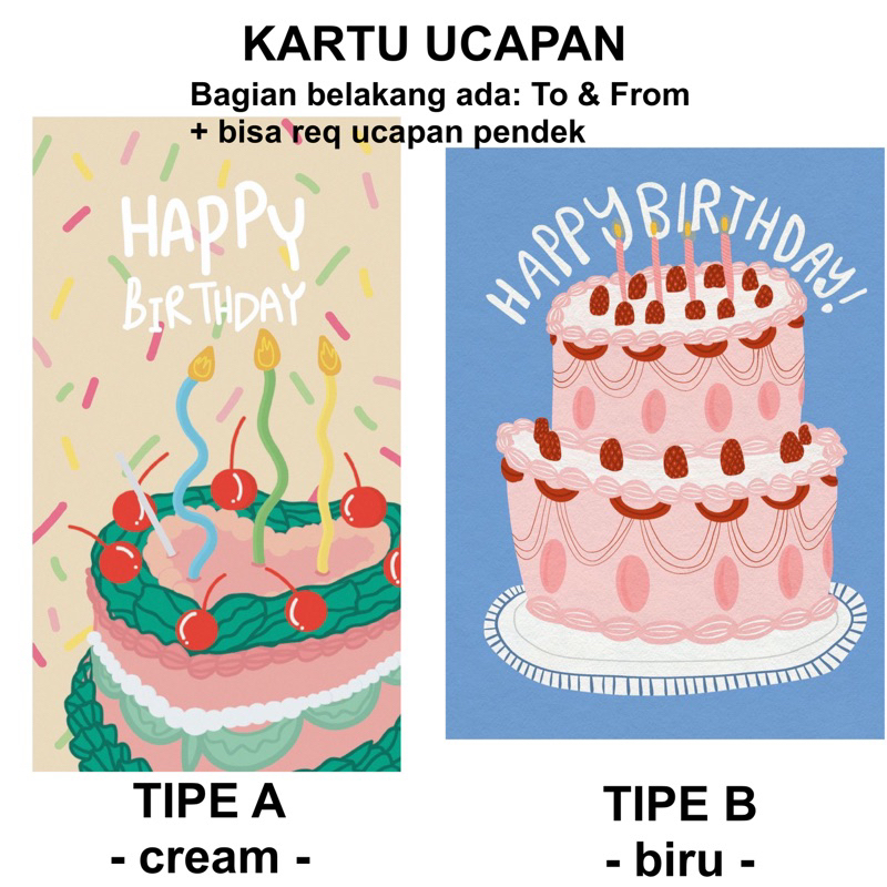 Jual Kartu Ucapan Greeting Card [tulis di notes] | Shopee Indonesia