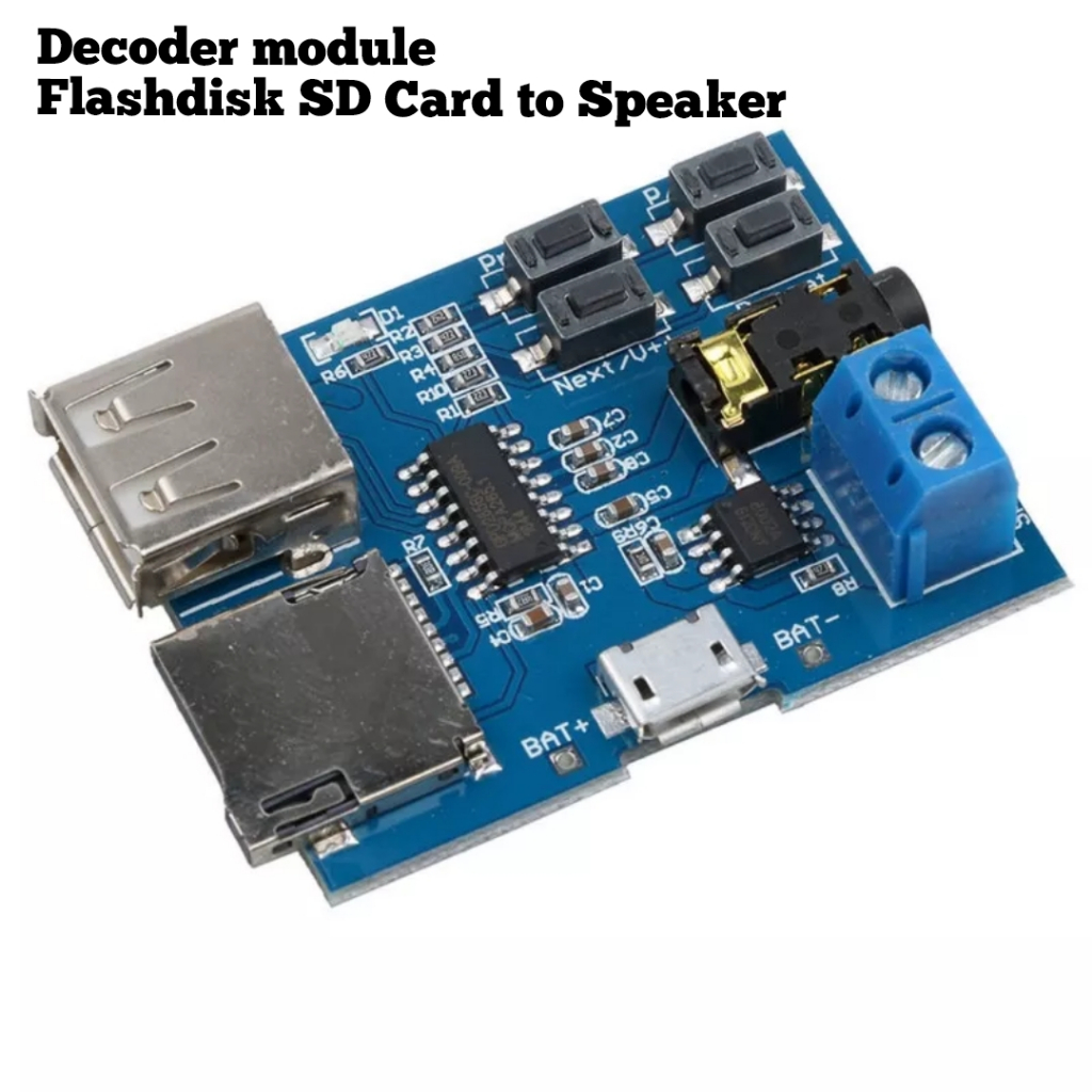 Jual Modul Dekoder MP3 Player TF Card Flashdik 5 Volt micro USB Type C ...