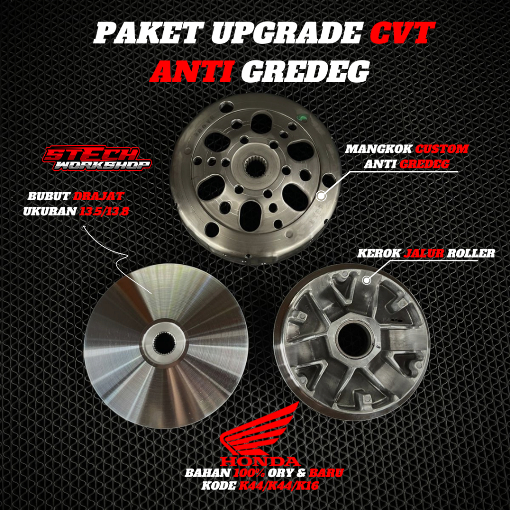 Jual PAKET UPGRADE CVT BEAT VARIO SCOOPY ESP 110 - RUMAH ROLLER BEAT ESP MANGKOK KOPLING PULLEY ...