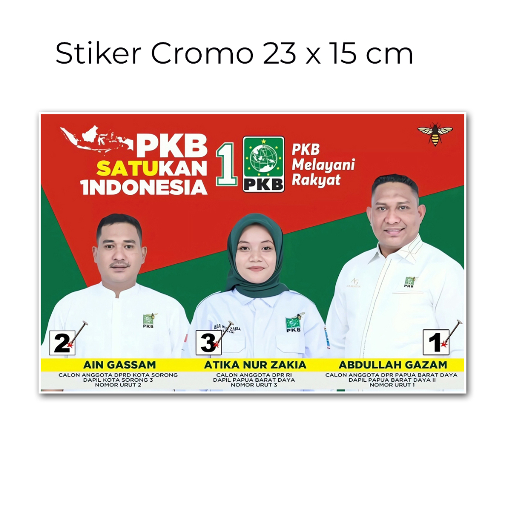 Jual Stiker Caleg PKB Custom Ukuran 23x15 | Shopee Indonesia