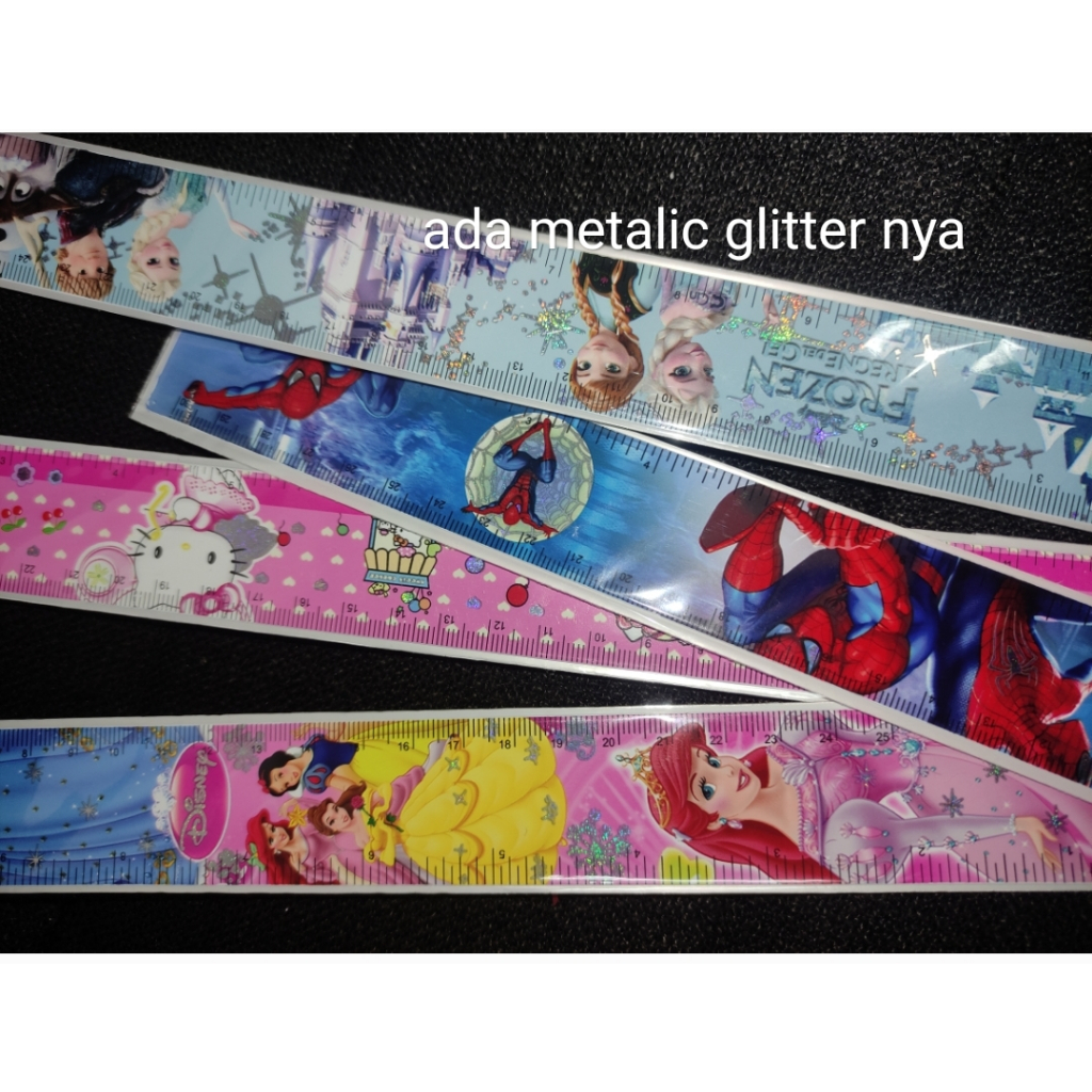 Jual penggaris 30 cm besi yosep karakter disney hologram satuan aman ...