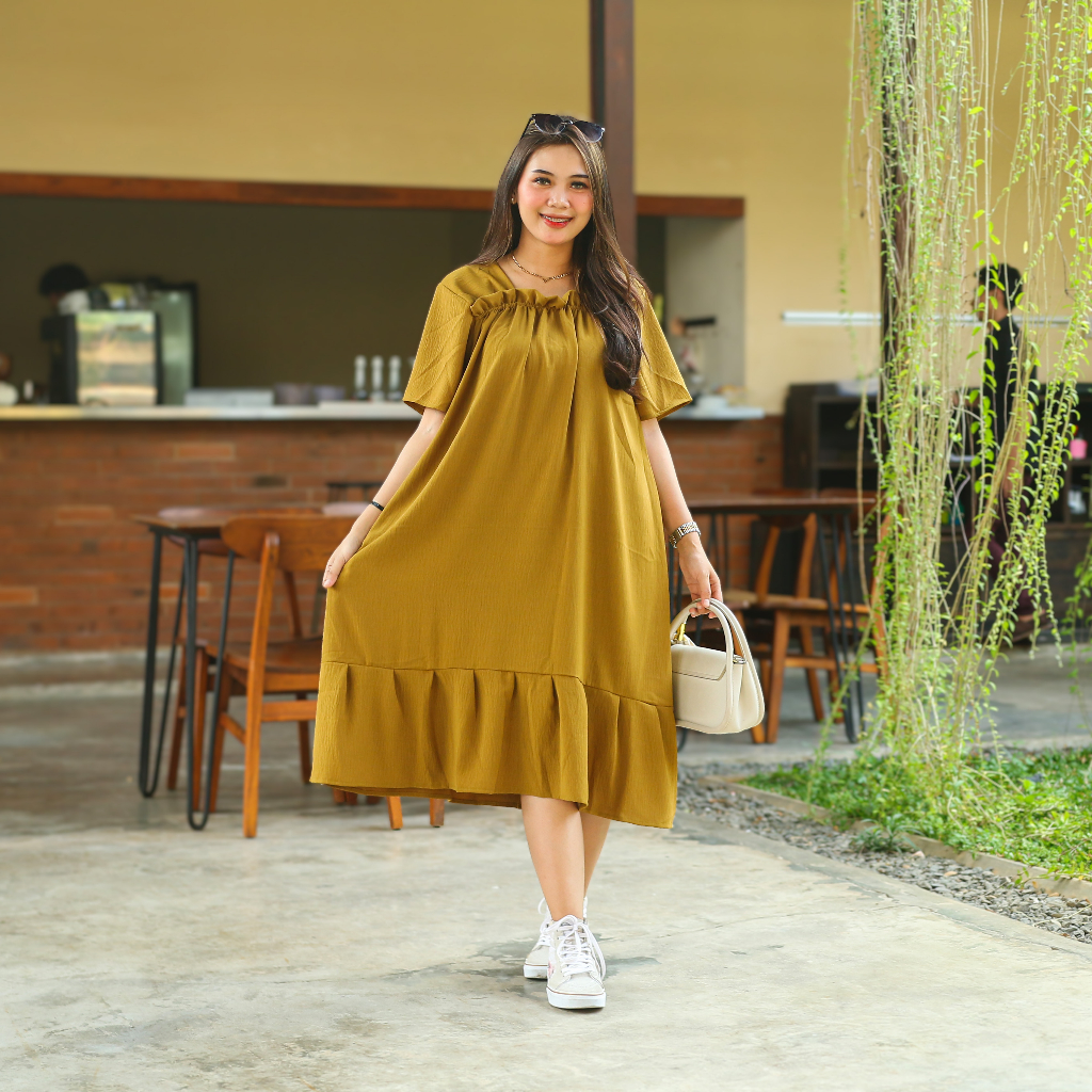 Jual Daster Fuji Crinkle Airflow Home Dress Viral | Shopee Indonesia