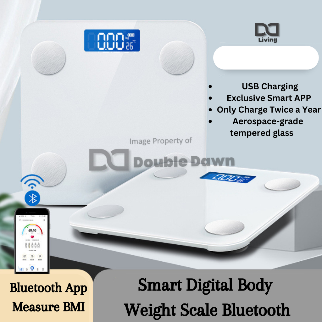 Jual DoubleDawn 14in1 BMI Timbangan Badan Digital Body Fat Smart ...