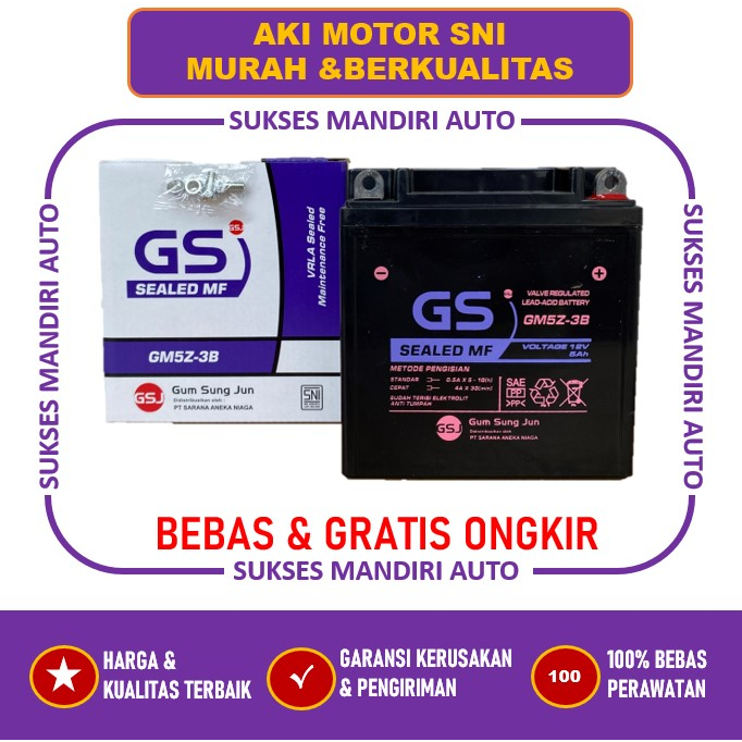 Jual Aki Motor Honda Supra Lama dan Supra X Lama SNI Kering GM5Z-3B | Shopee Indonesia