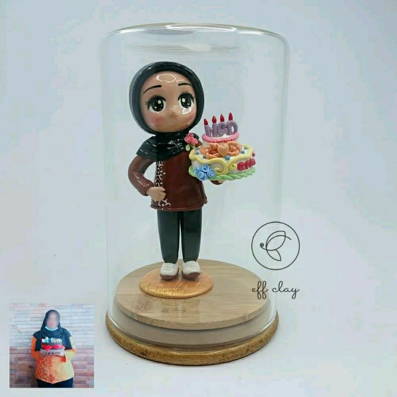 Jual Kado Clay Figure Profesi Media Toples Kaca Custom PO Handmade ...