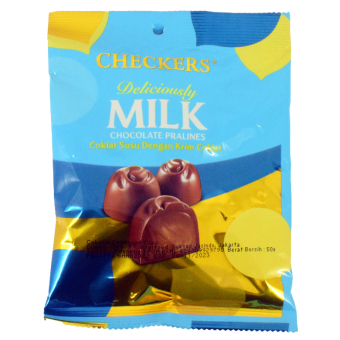 Jual Checkers Chocolate Pralines Milk / Strawberry Coklat Susu Krim ...