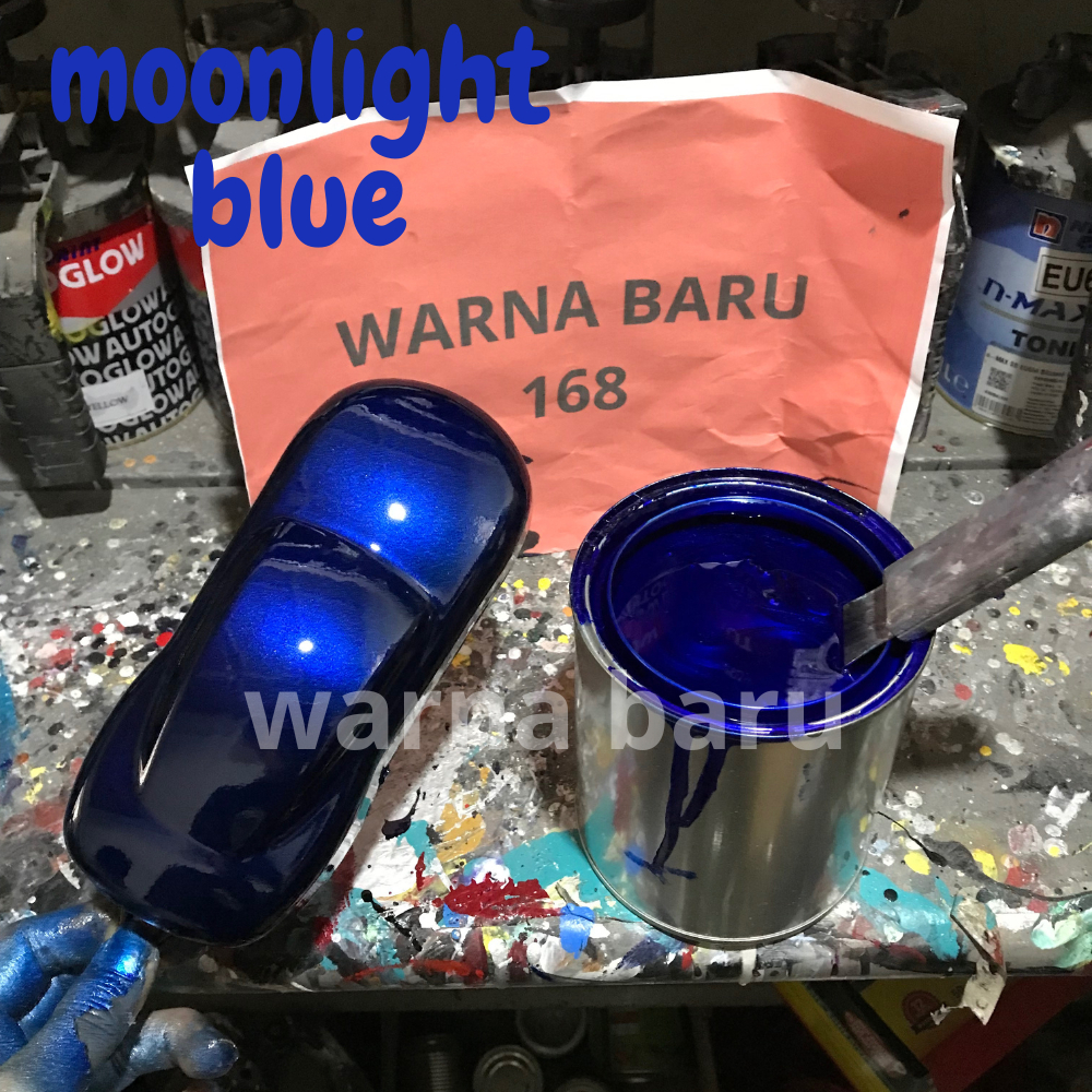 Jual cat pu moonlight blue/Cat Dark Moon Blue 200ml | Shopee Indonesia